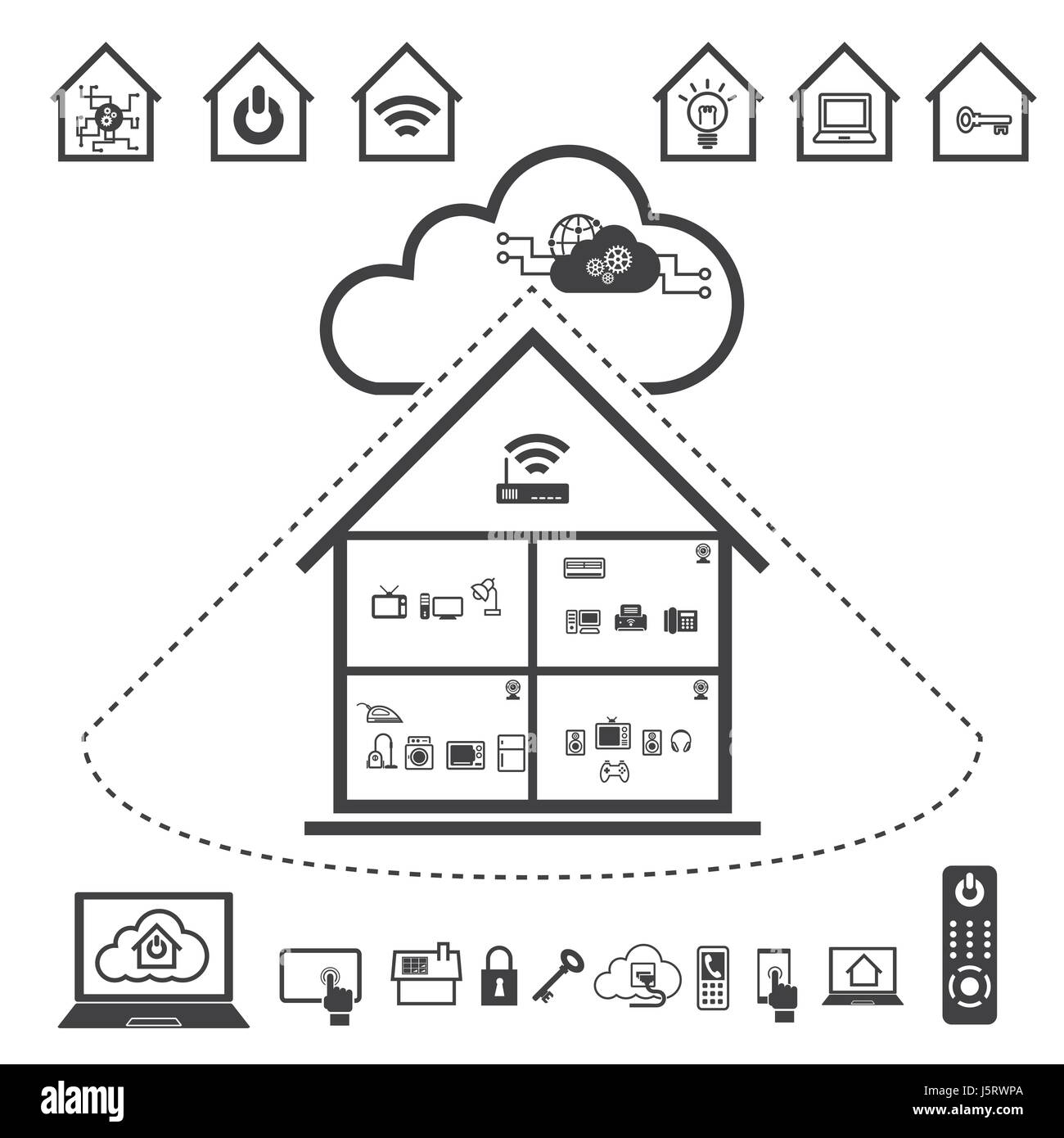 Big Data icons set, Cloud computing Stock Vector Image & Art - Alamy