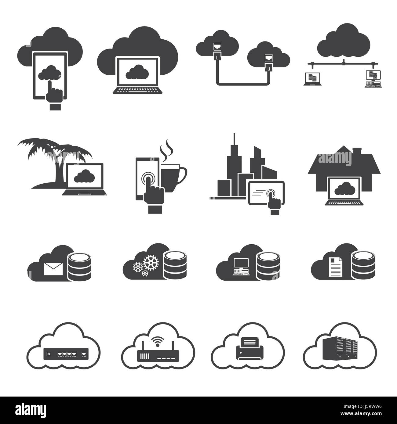 Big Data icons set, Cloud computing Stock Vector Image & Art - Alamy