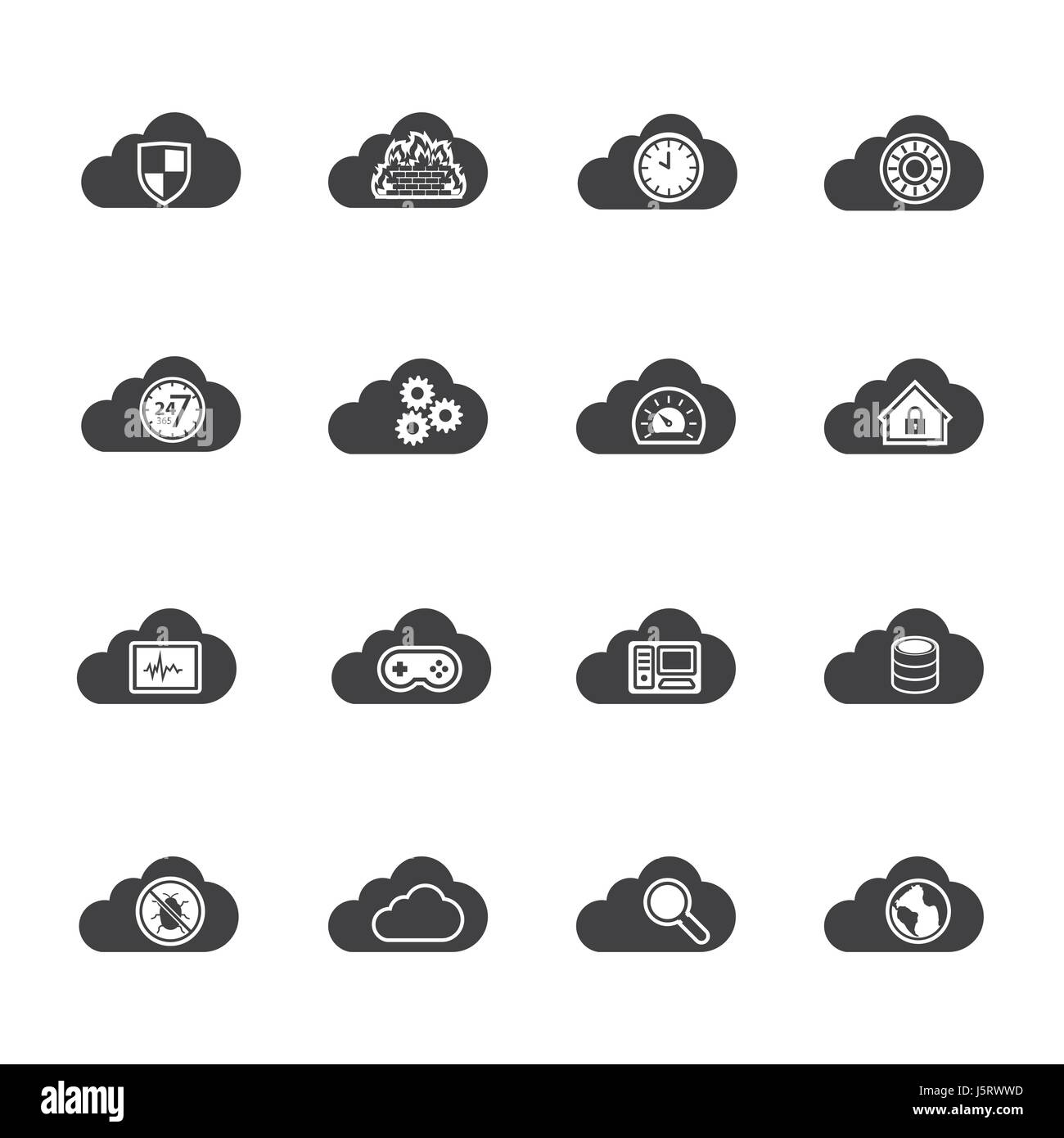 Big Data icons set, Cloud computing Stock Vector Image & Art - Alamy