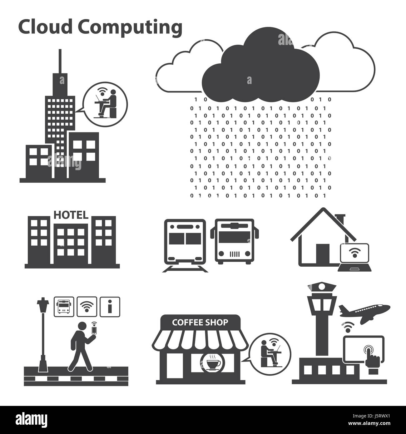 Big Data icons set, Cloud computing Stock Vector Image & Art - Alamy