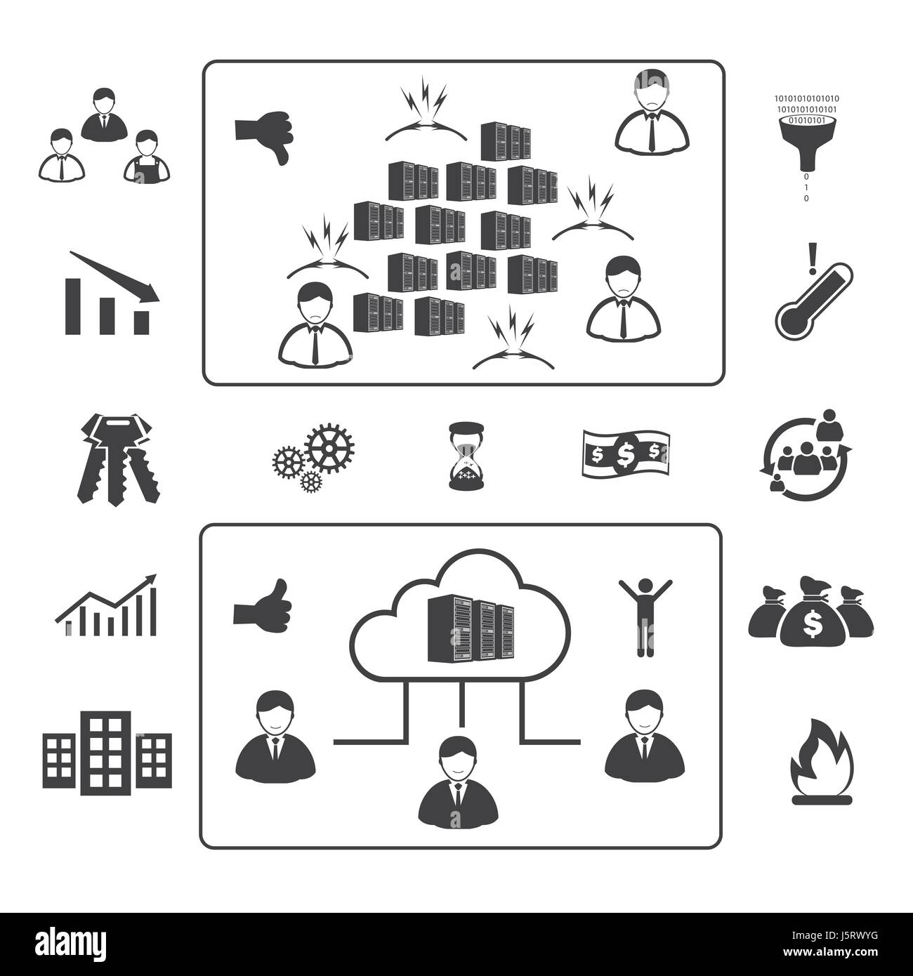 Big Data icons set, Cloud computing Stock Vector Image & Art - Alamy