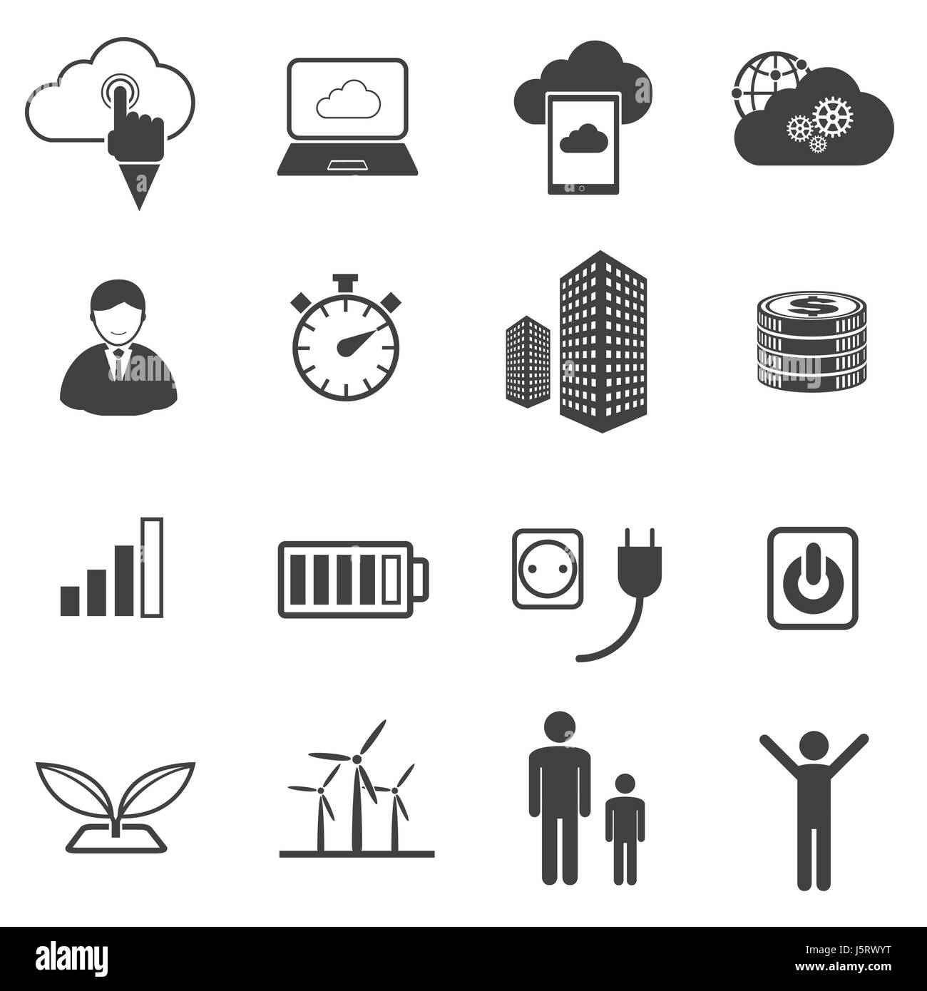 Big Data icons set, Cloud computing Stock Vector Image & Art - Alamy