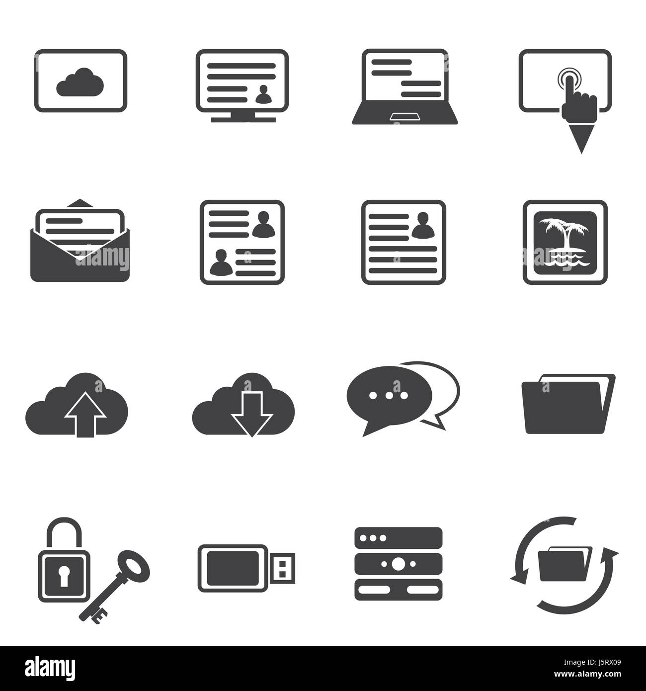 Big Data icon set, Cloud computing Stock Vector Image & Art - Alamy