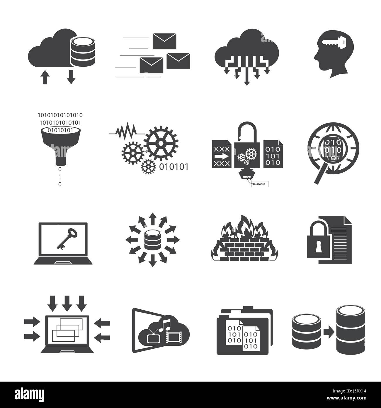 Big data icons set, Cloud computing Stock Vector Image & Art - Alamy