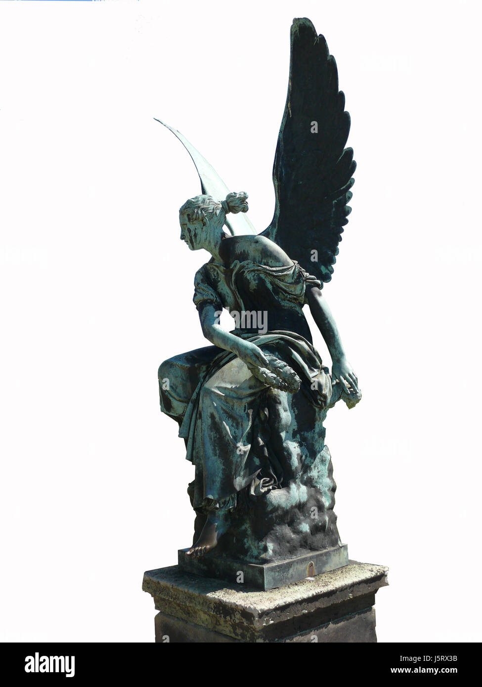 religion stone statue cloud sculpture wing angel angels sculptor ...