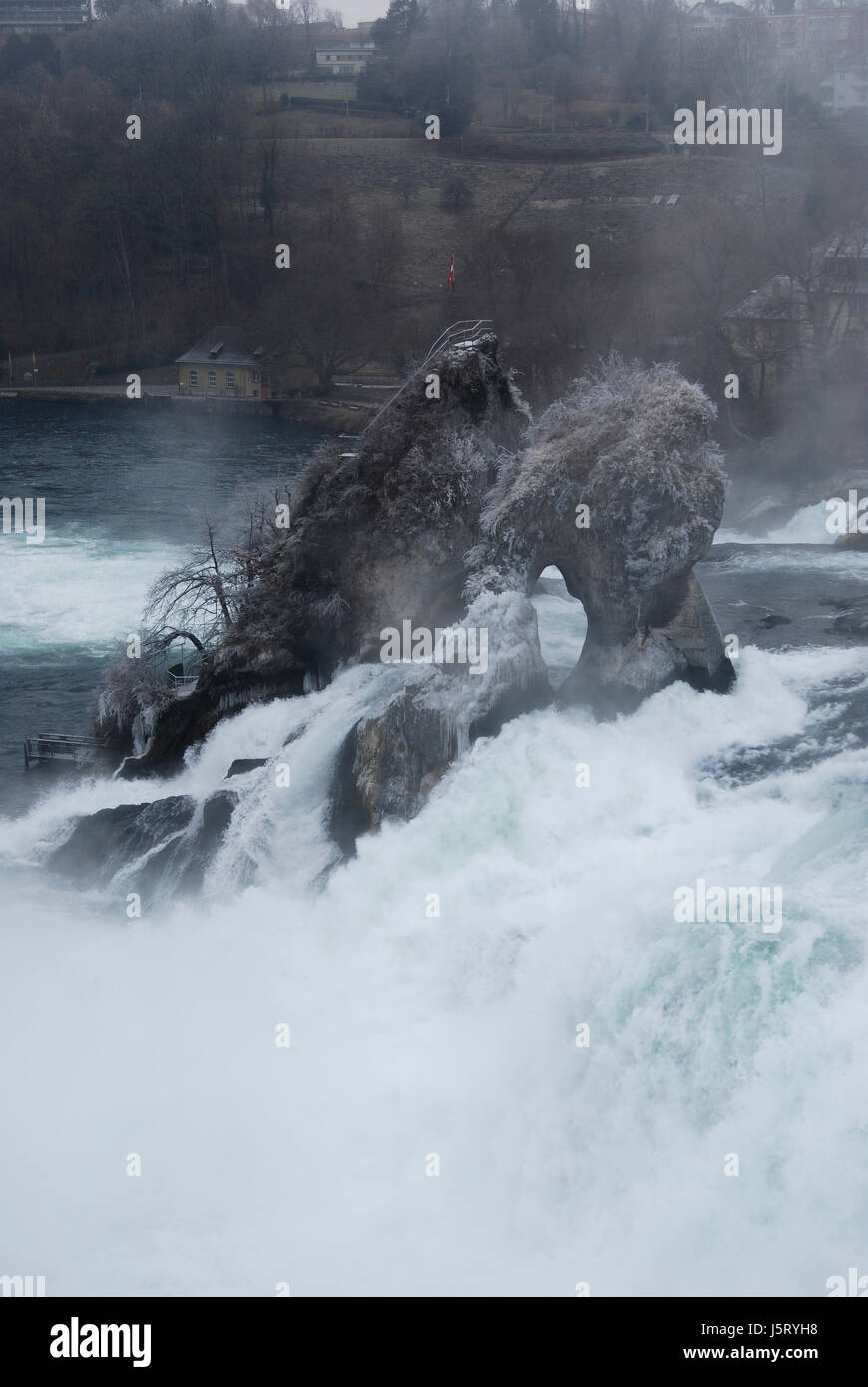 rheinfall in winter Stock Photo - Alamy