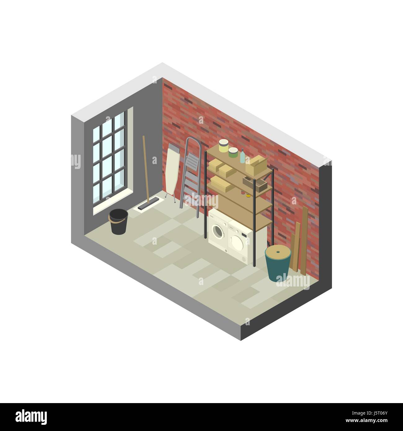 Storeroom in isometric view Stock Vector Image & Art - Alamy