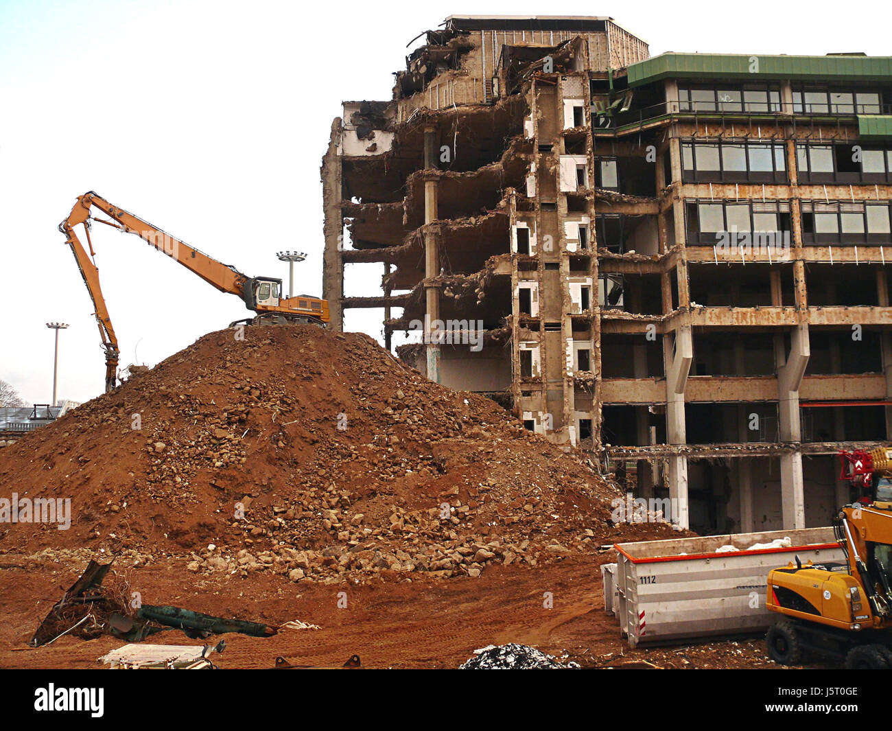 house building ruin dredger demolition scrapping container containers ...