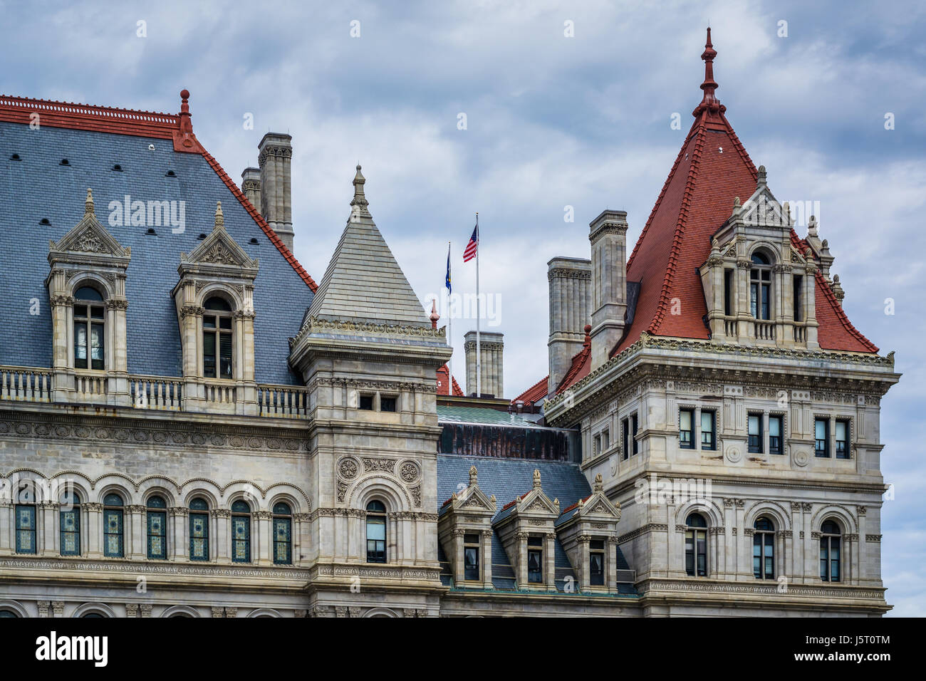 The exterior of the New York State Capitol in Albany, New York Stock ...