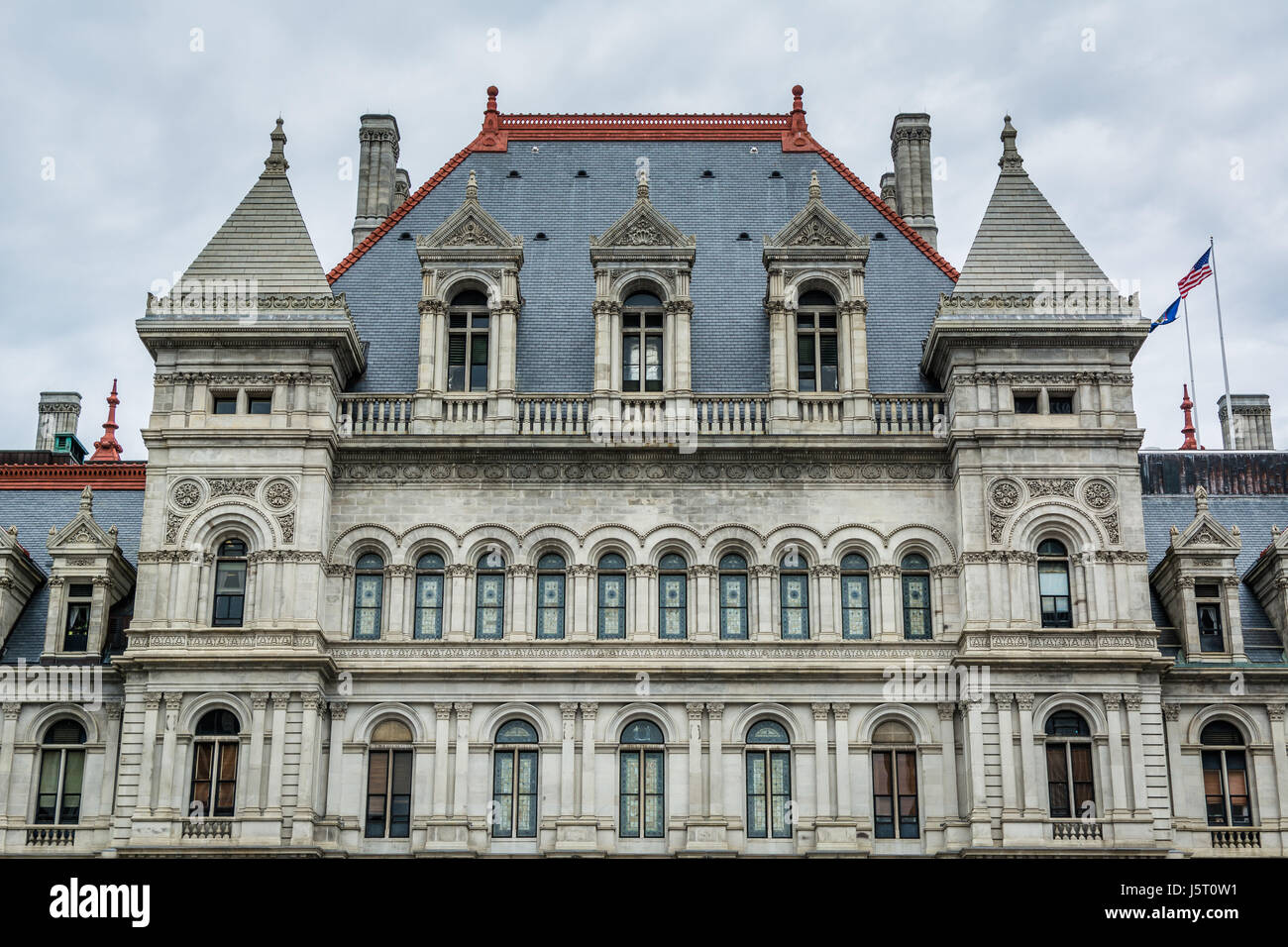 The exterior of the New York State Capitol in Albany, New York Stock ...