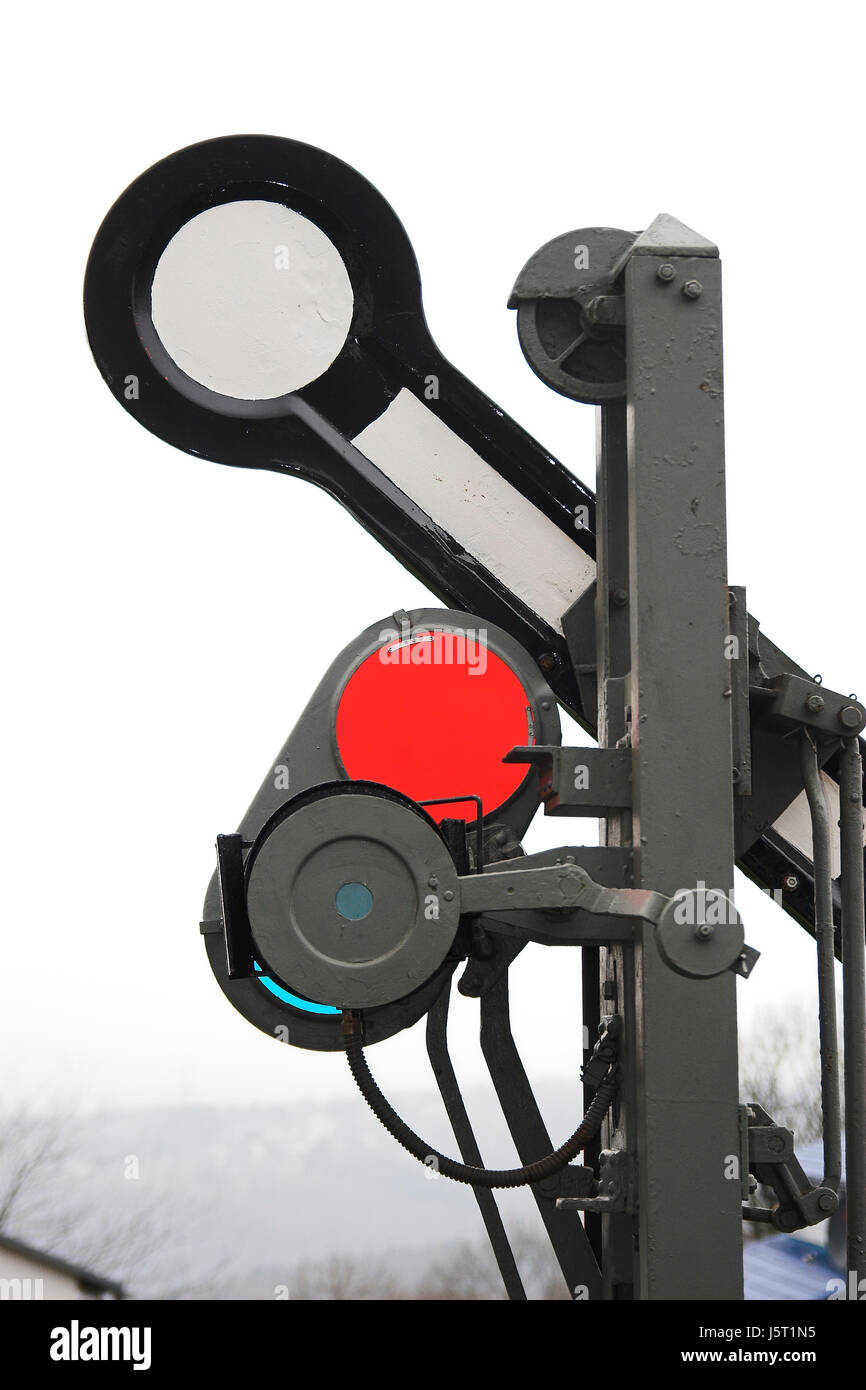 sign signal wait waiting railway locomotive train engine rolling stock ...