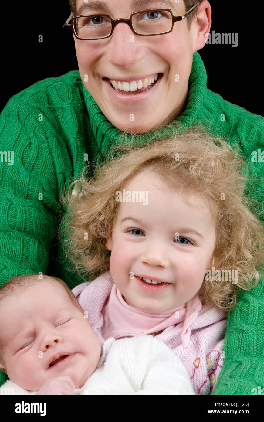 mother with her two daughters Stock Photo - Alamy