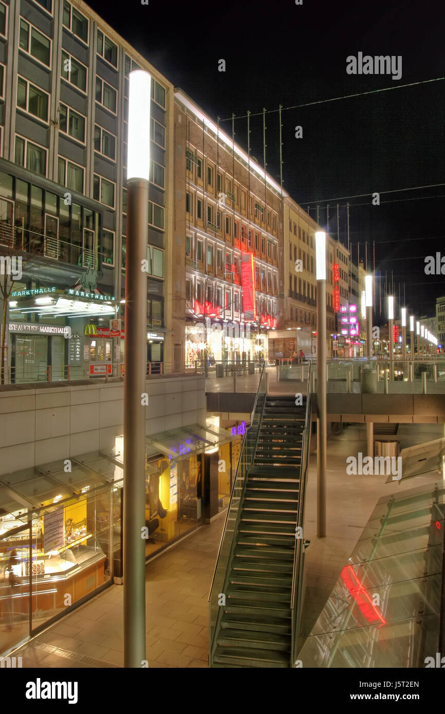 shopping hanover night-live promenade lateness railway locomotive train ...
