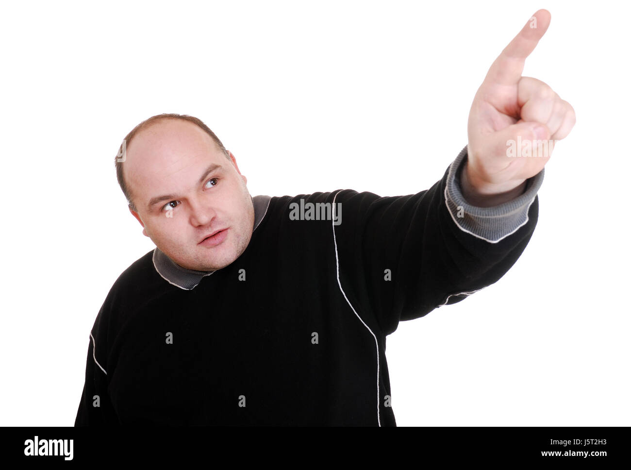 indicate show finger upstairs forefinger hint point out pointing man ...