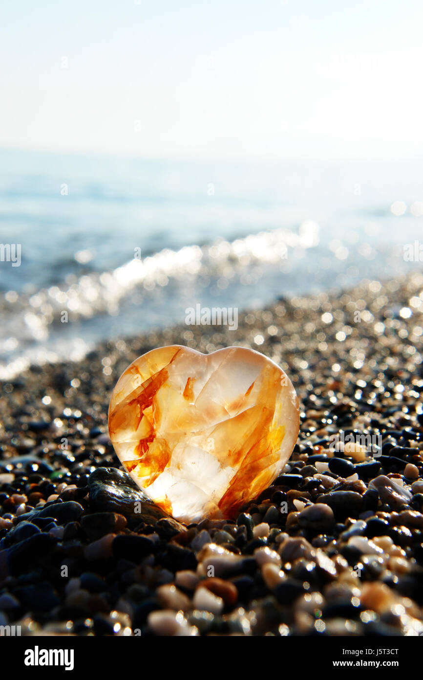 beach seaside the beach seashore gravel pebble love in love fell in ...