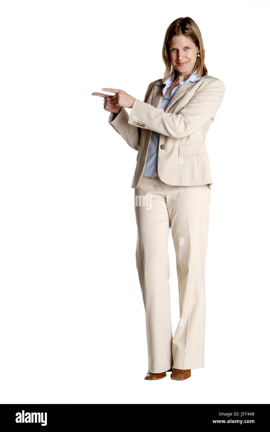standing woman shows Stock Photo - Alamy