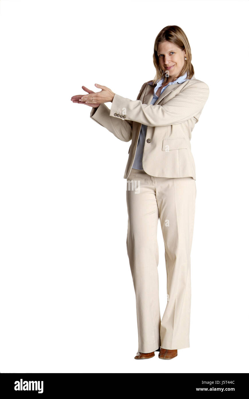 standing woman shows Stock Photo - Alamy