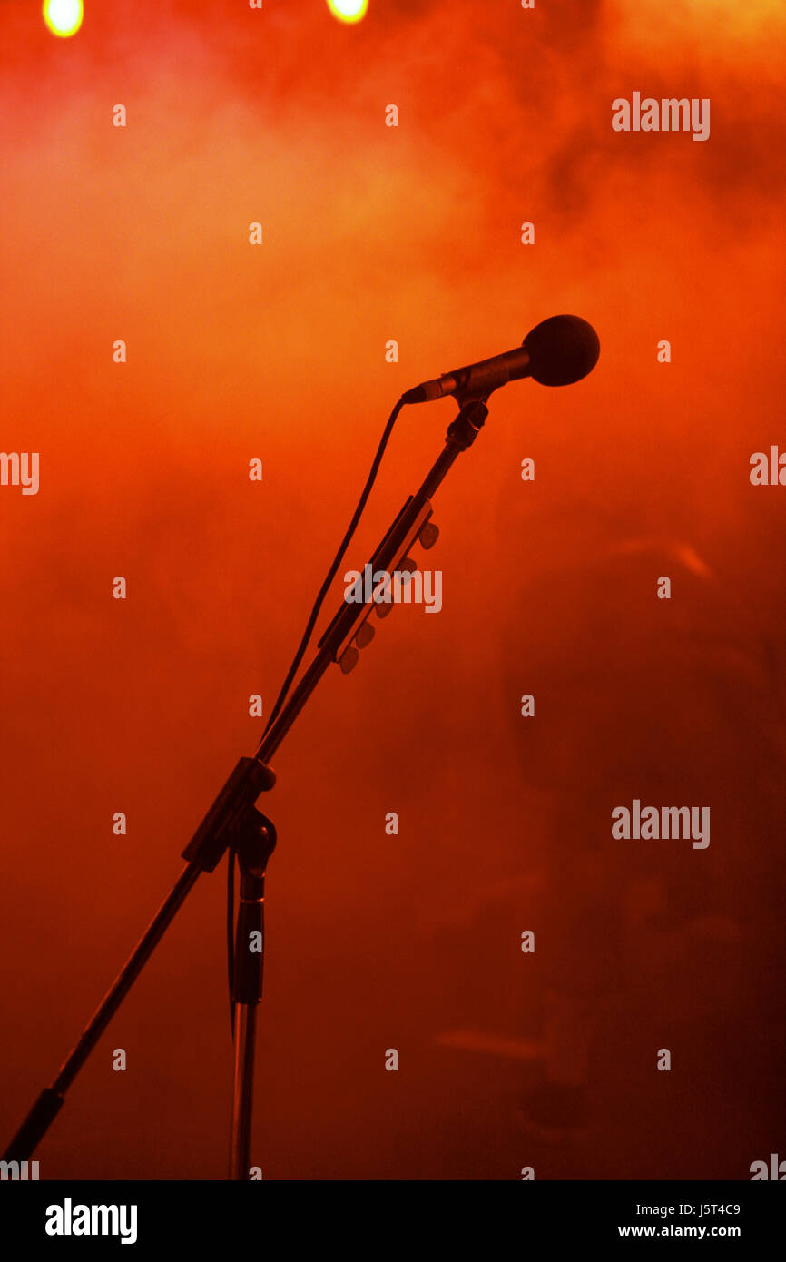 concert fog microphone red lighting illumination concert fog event ...