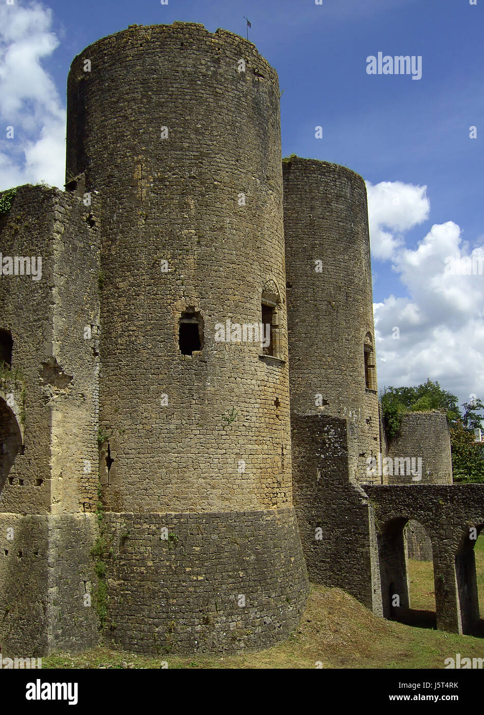 wall fortress fortification chateau castle tower stone france ruin ...