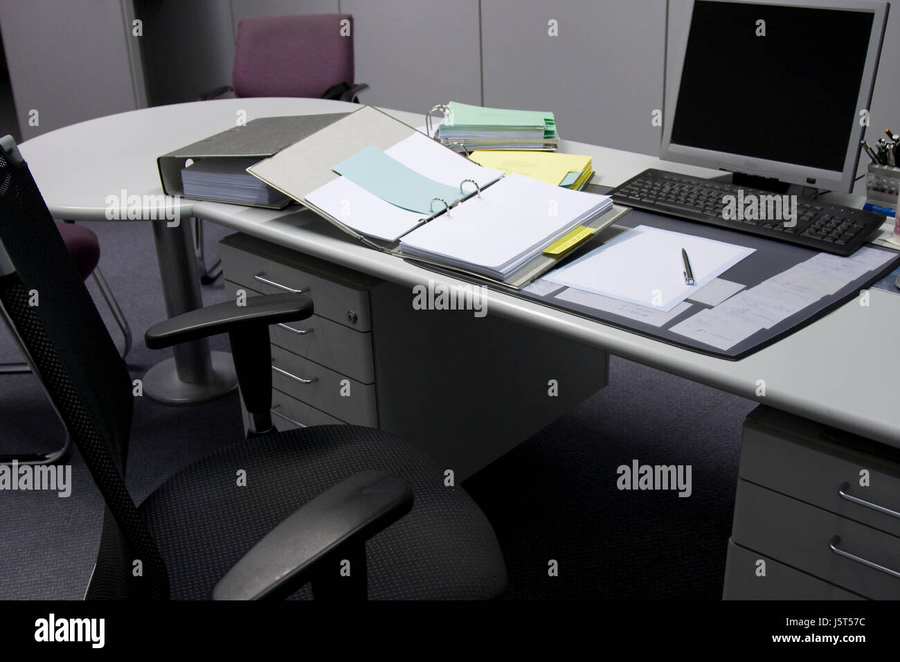 office office chair desk chaos file work job labor office keyboard ...