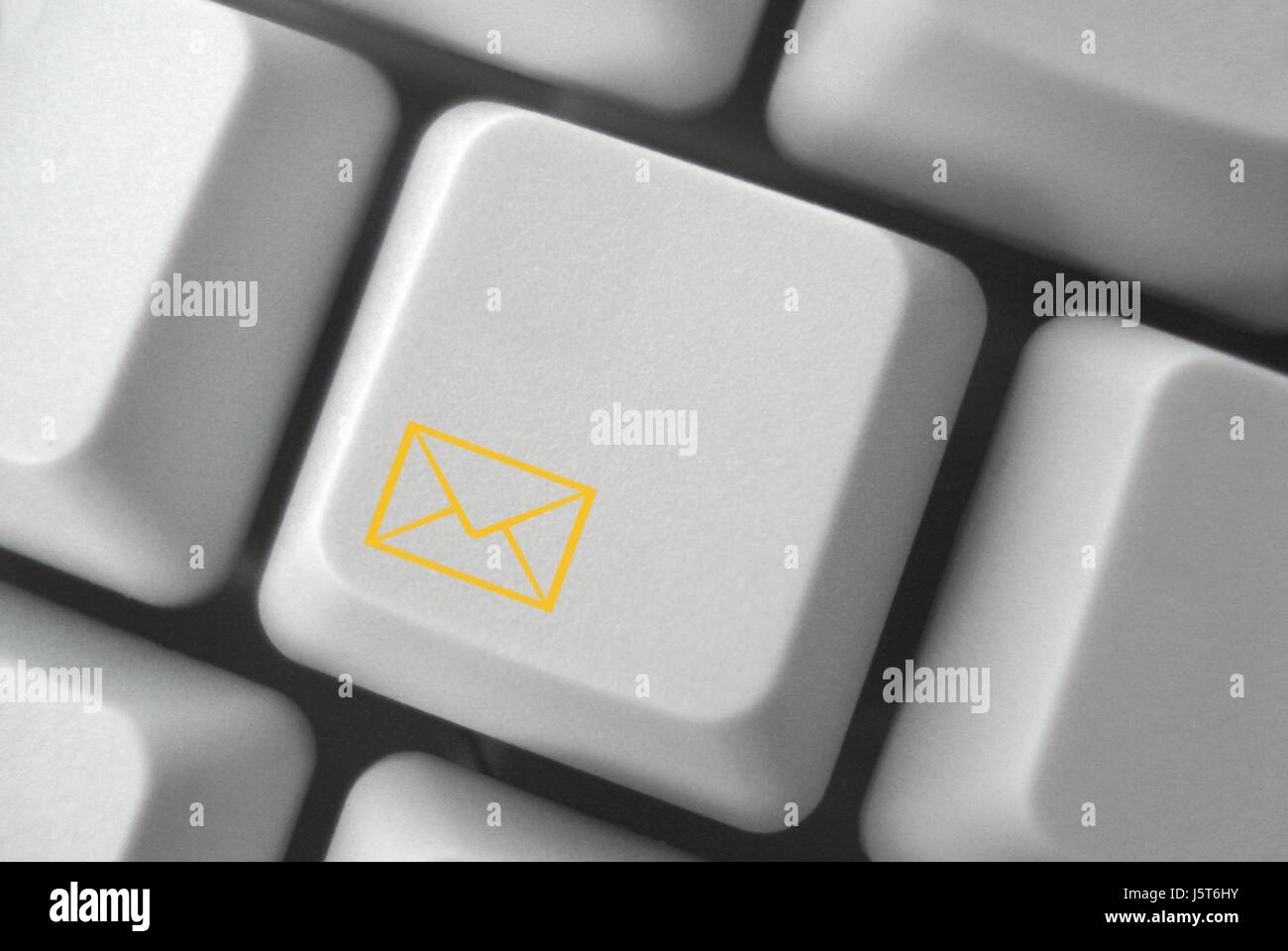 keyboard email letter message key computers computer yellow laptop ...