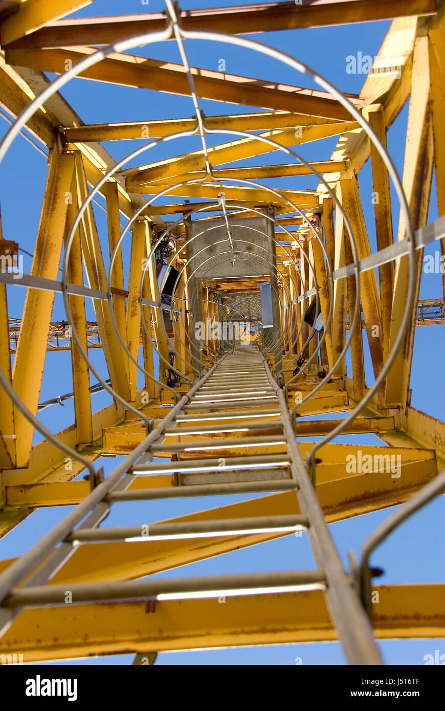 stairs upwards scaffold scaffolding gradient high pressure area yellow ...