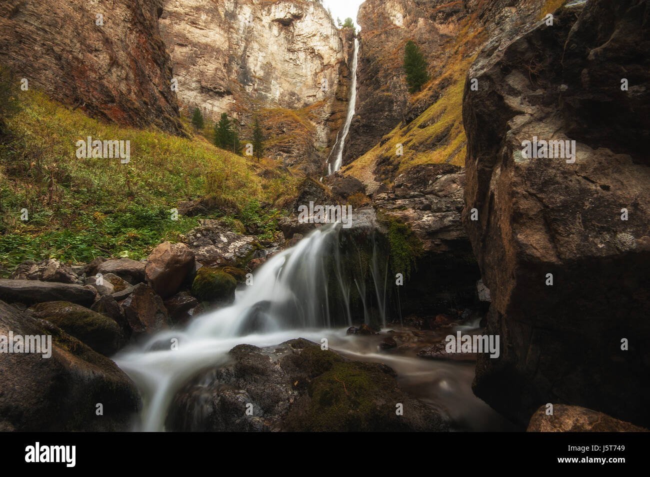Waterfall on river Shinok Stock Photo - Alamy