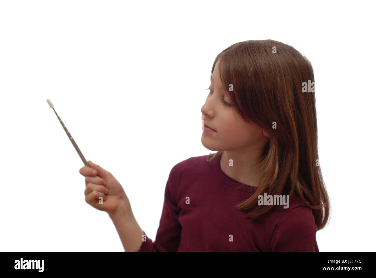 indicate show interpret aim goal hint child pointing girl girls hand ...