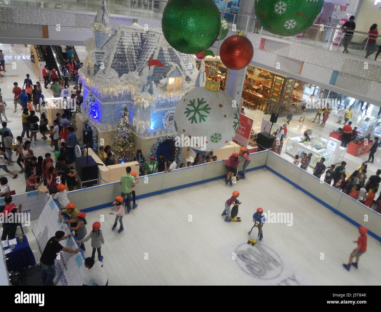 SM Storyland Mobile Ice Rink in Baliuag, Philippines, provides an ...
