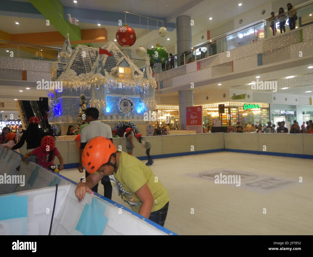 This image shows the SM Storyland Mobile Ice Rink located in Baliuag, a ...