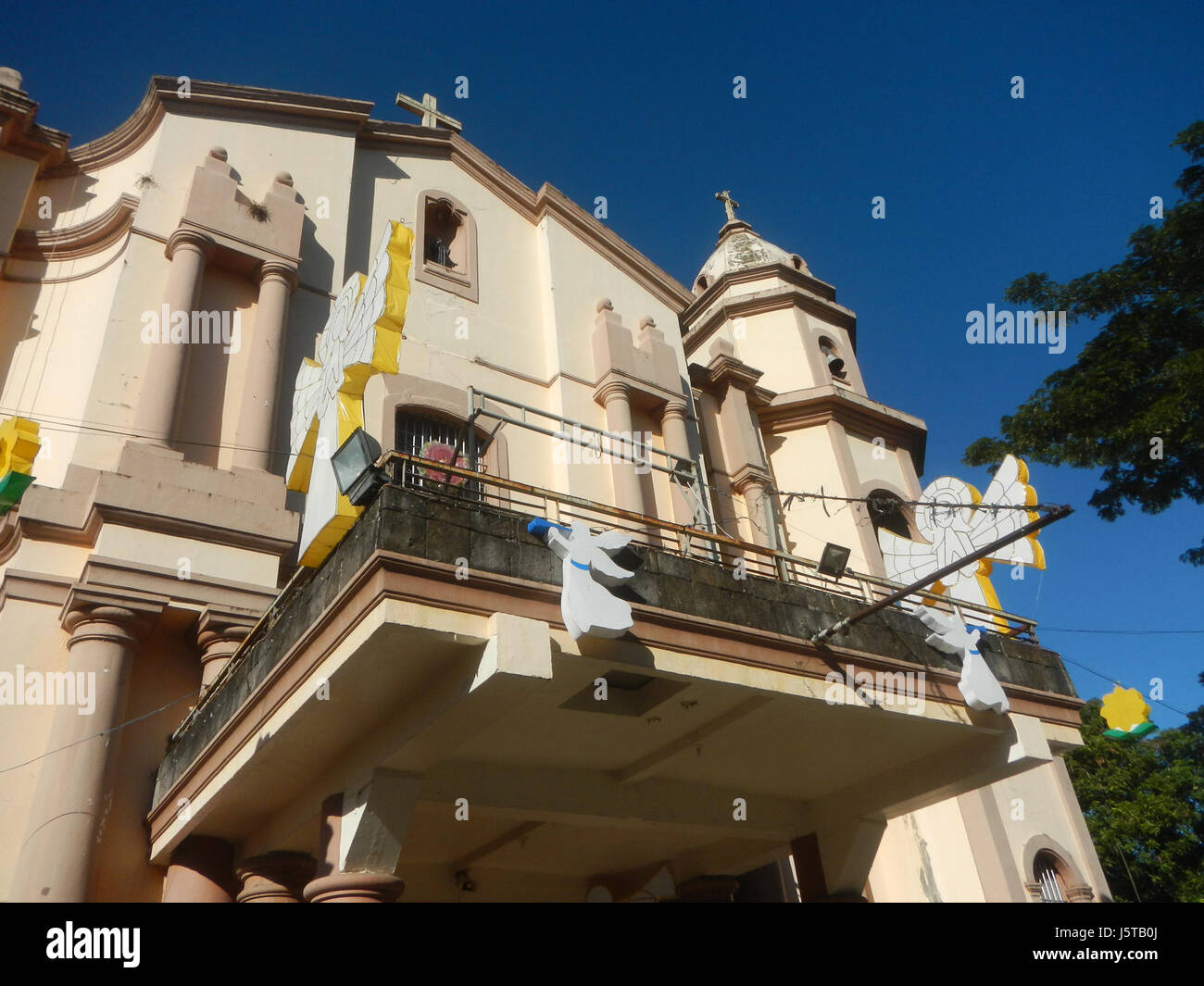 The welcome arch at the exterior of the Saint John of God Parish Church ...
