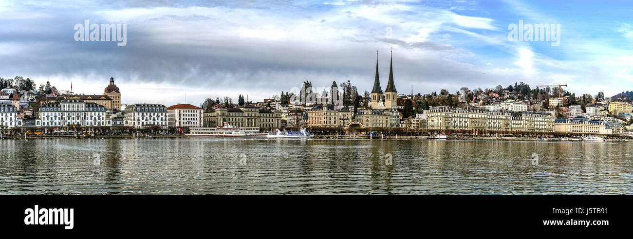Editorial: 25th February 2017: Luzern, Switzerland. Old center of ...