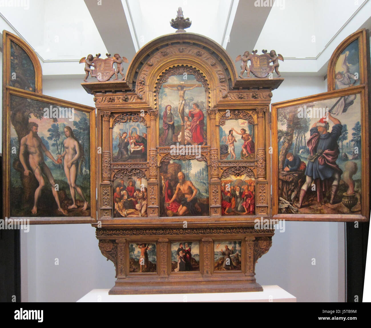 The 'Tendilla Retablo' is an altarpiece depicting scenes from both the ...