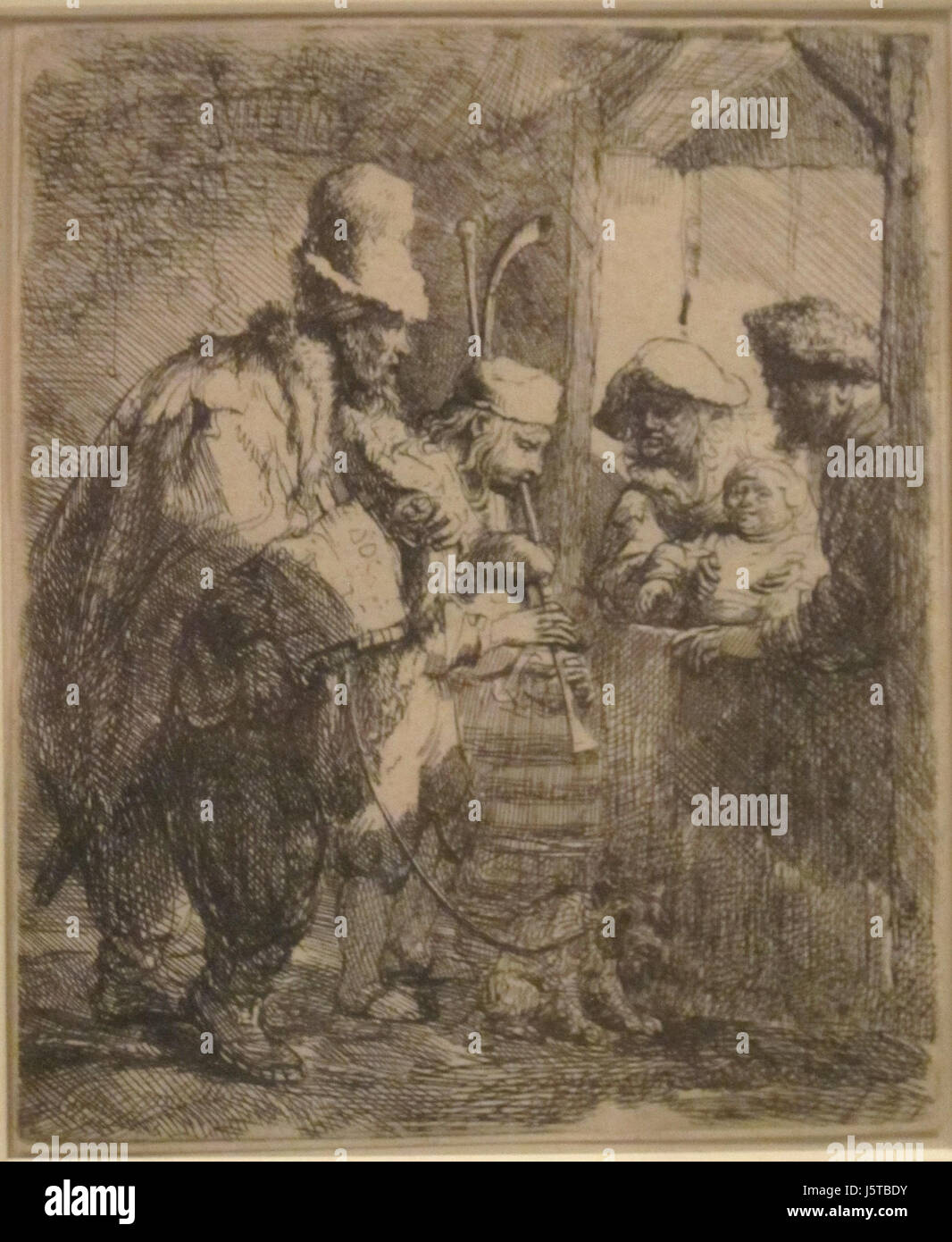 'The Strolling Musicians' by Rembrandt van Rijn, 1635, etching ...