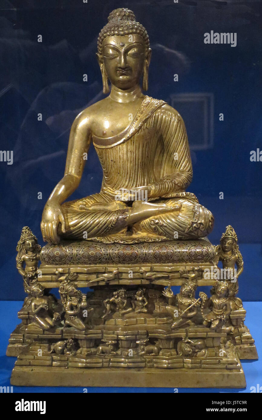 'Buddha and Adorants on Mt. Meru,' dating from around 700 CE, is a ...