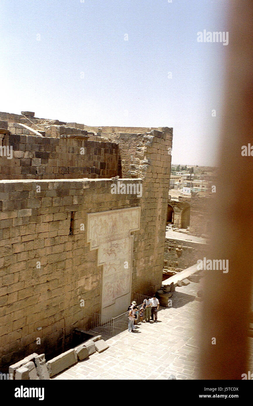 A historical site, Bosra, located in Syria, known for its ancient Roman ...