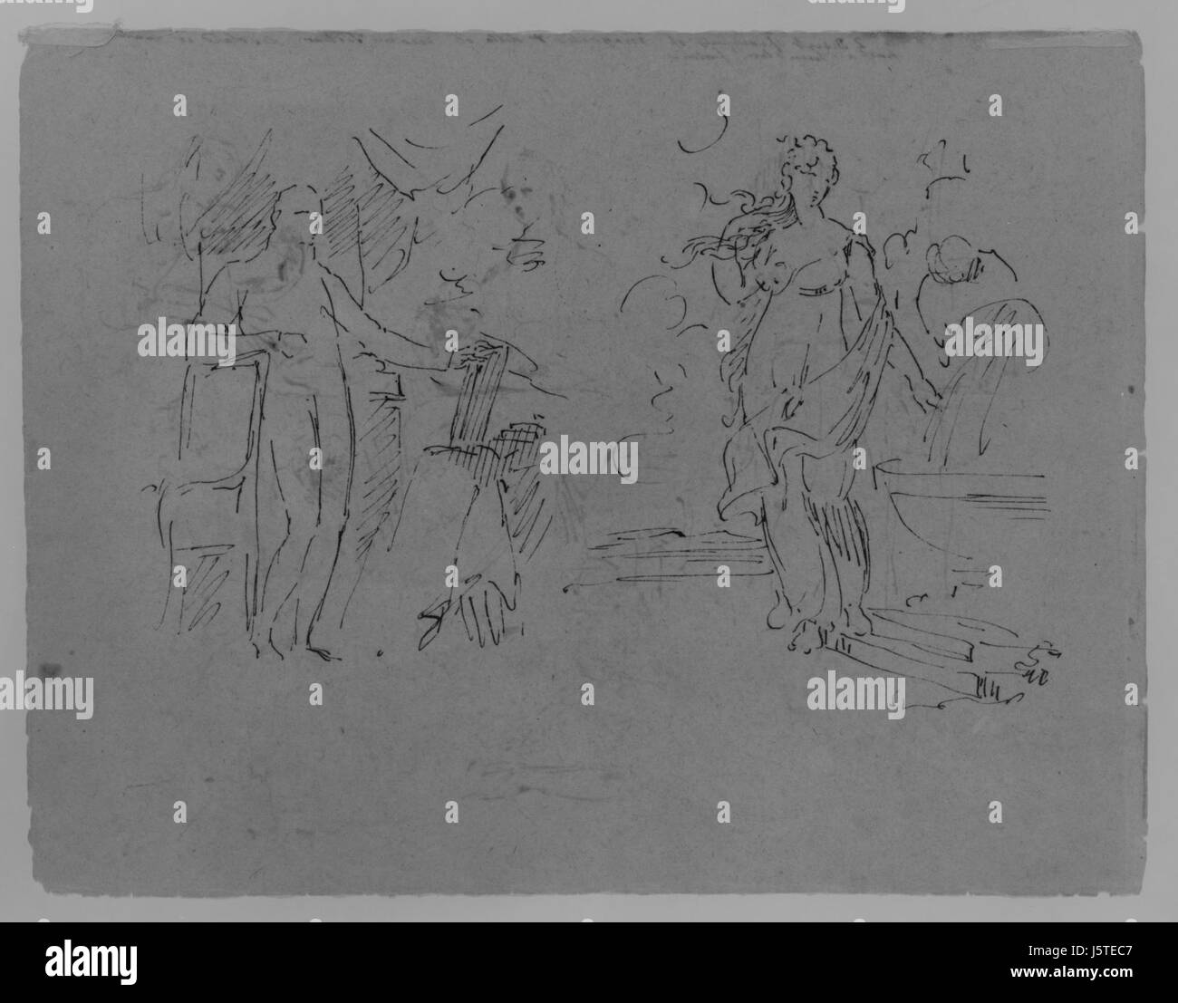 This title refers to a sketchbook entry held in the MET (Metropolitan ...