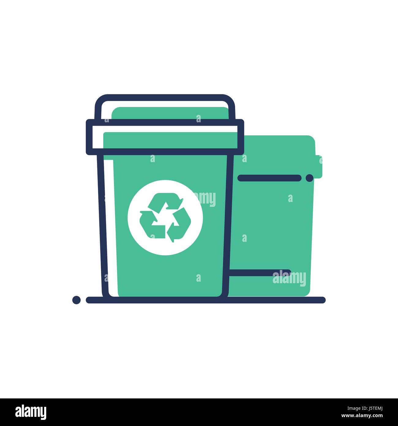 Unique trash bin Stock Vector Images - Alamy