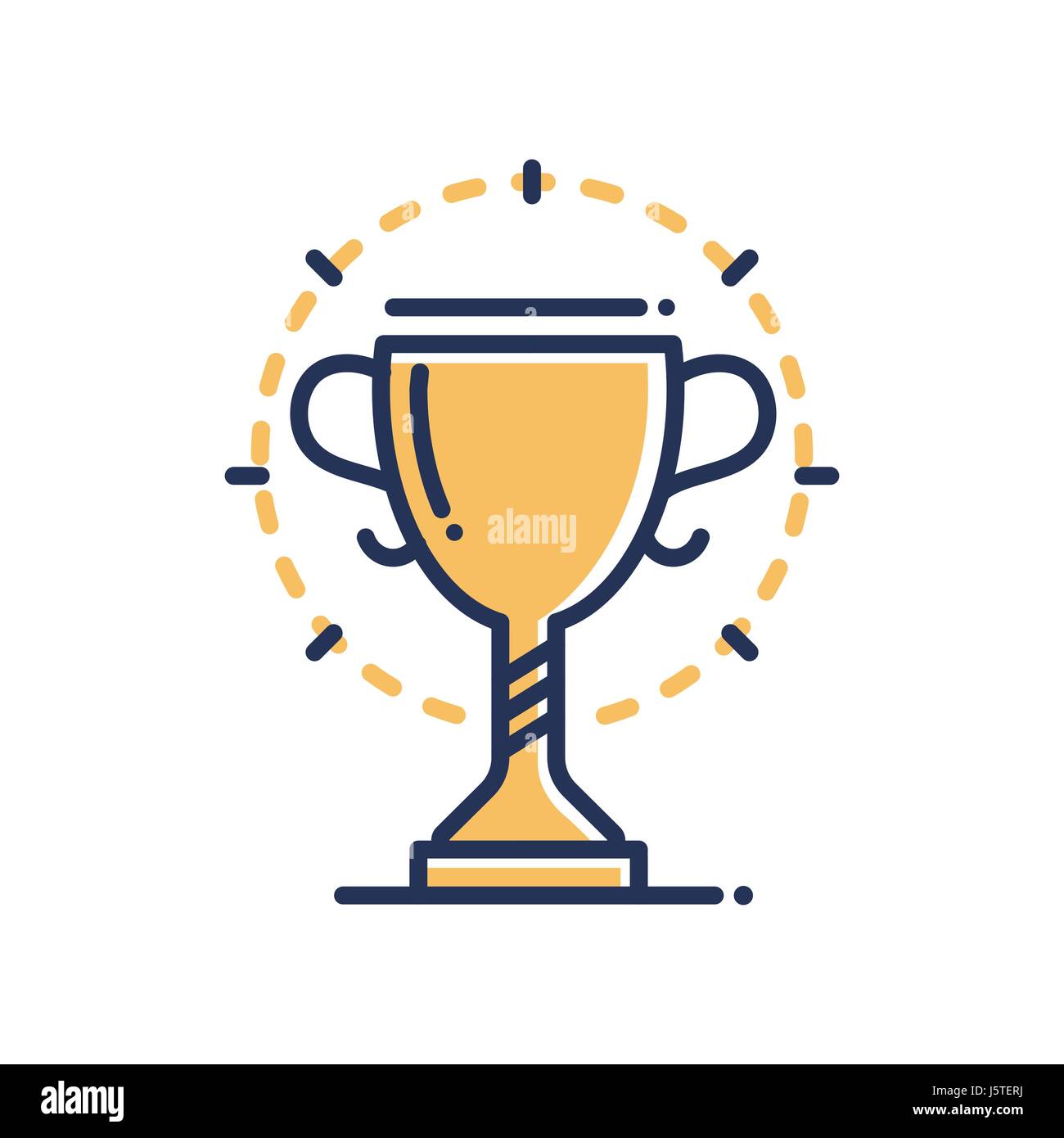 Trophy - modern vector single line icon Stock Vector Image & Art - Alamy