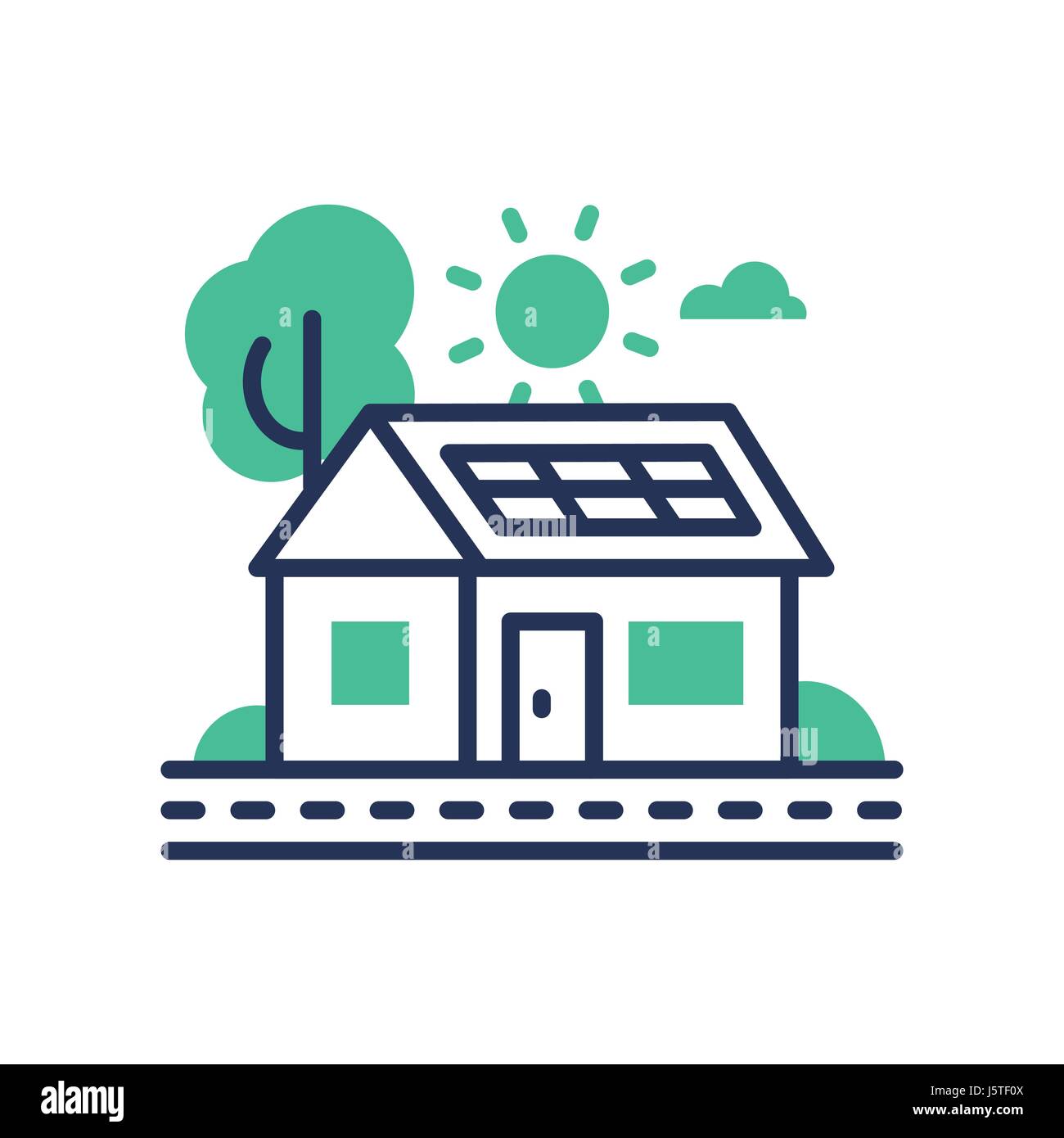 Line icon modern eco Cut Out Stock Images & Pictures - Alamy