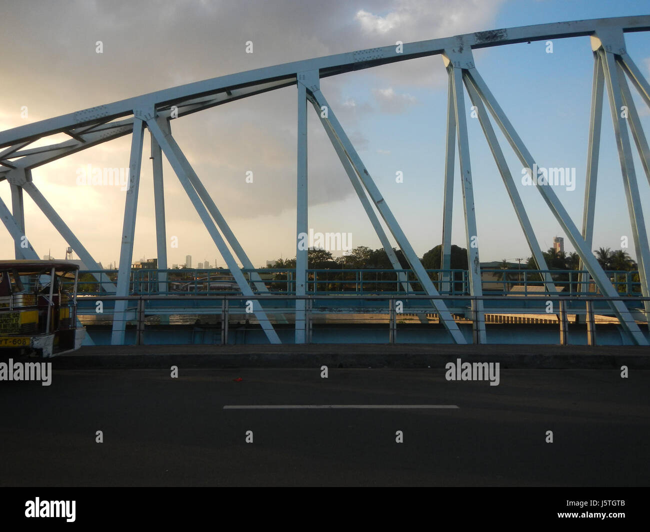 The Lambingan Bridge, spanning the Pasig River in Santa Ana, Manila, is ...