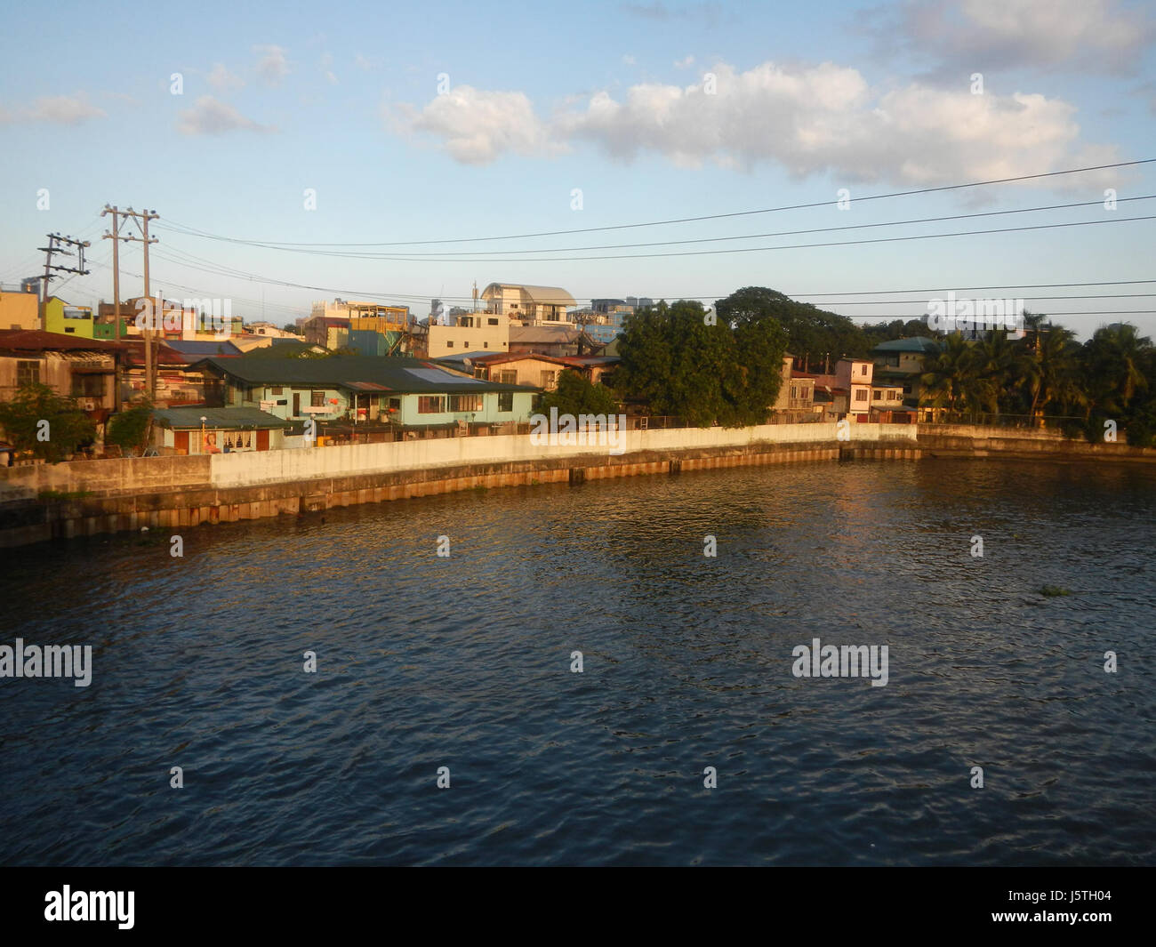 The Lambingan Bridge spans the Pasig River in Santa Ana, Manila. It is ...