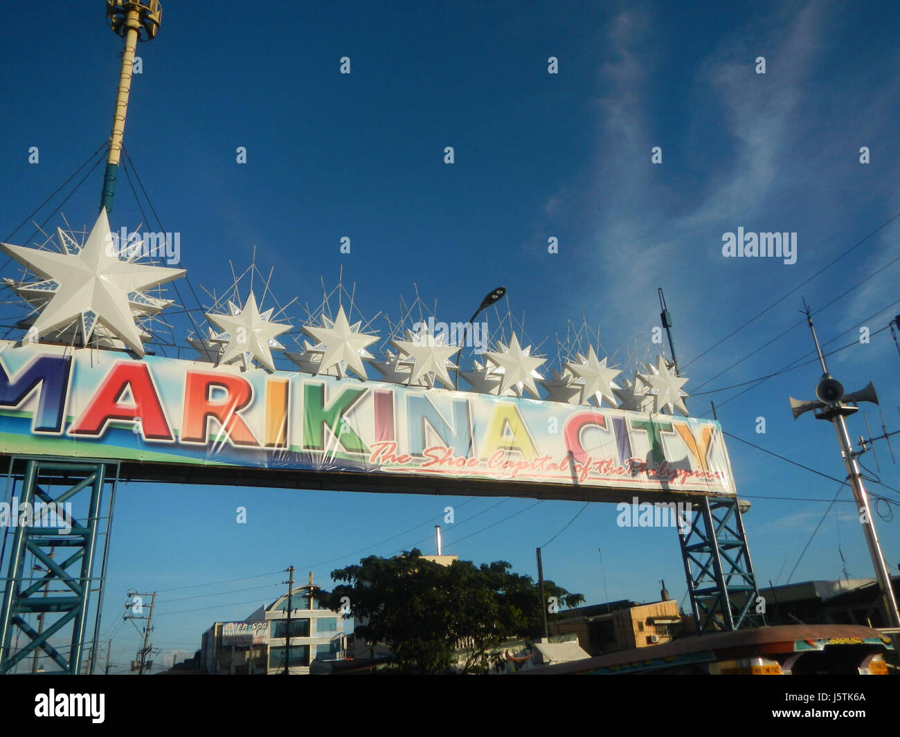 A view of the Marikina Bridge over the Marikina River in Metro Manila ...