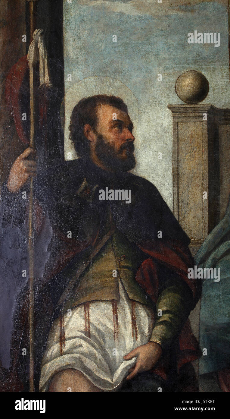 Tiziano Vecellio follower: St. Roch, exhibited at the Great Masters ...