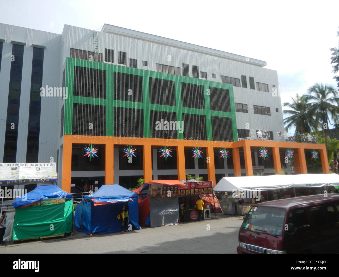 This image shows the Barangay Maysilo Circle and the nearby monuments ...