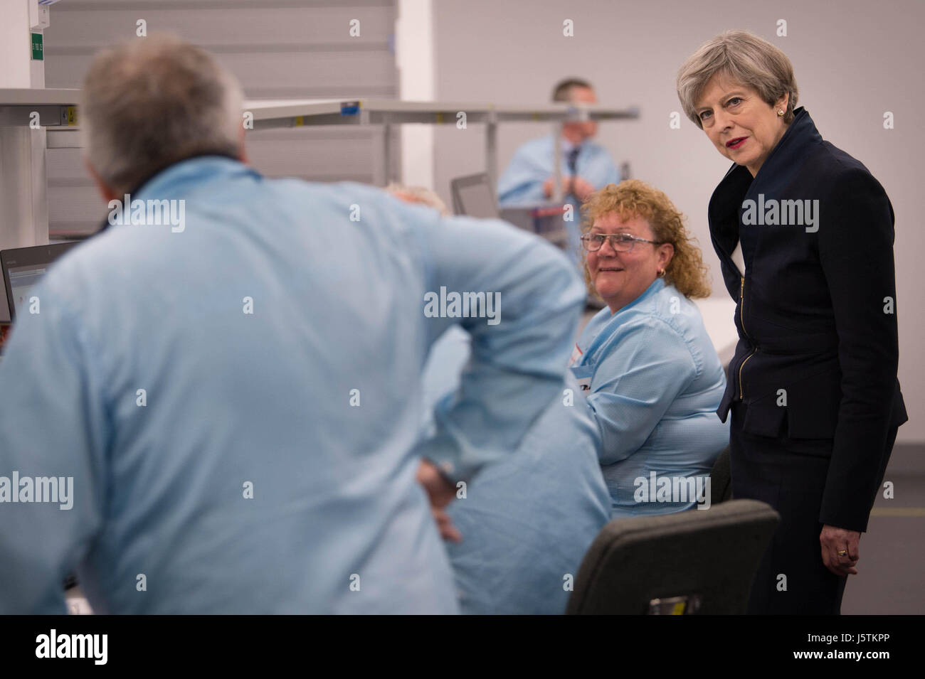 Prime Minister Theresa May meets staff at missile manufacturer, MBDA in ...