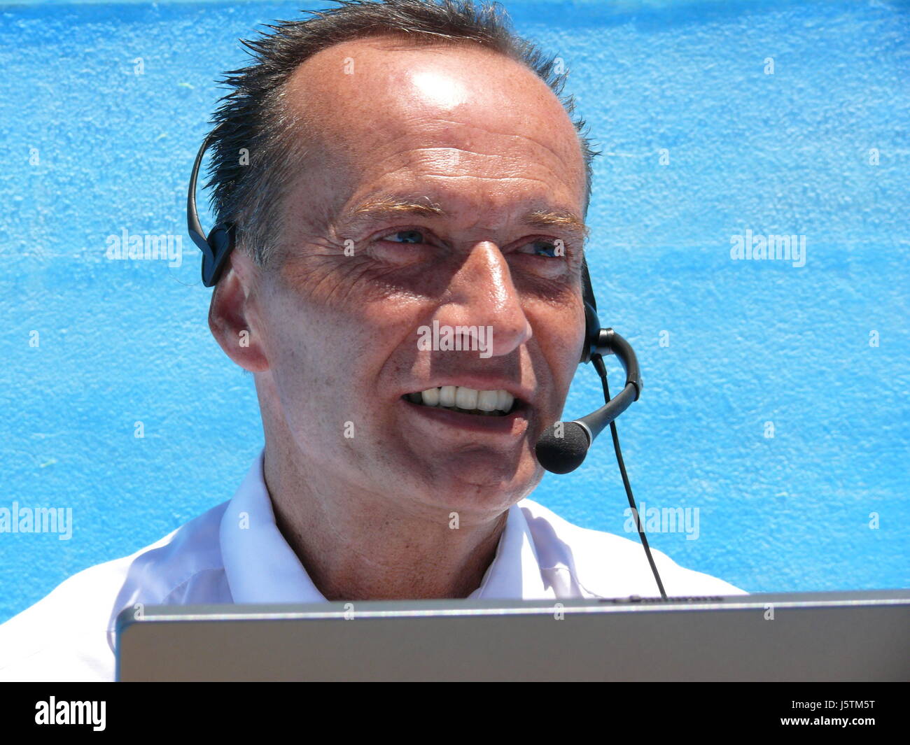 friendly call agent Stock Photo - Alamy