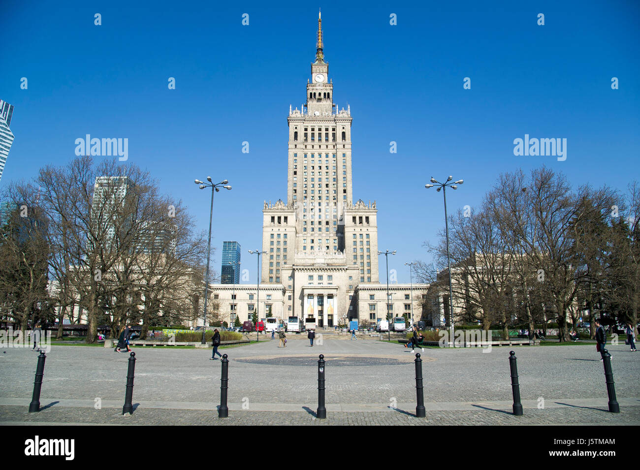 Palace of Culture and Science (Palac Kultury i Nauki PKiN) in Warsaw ...
