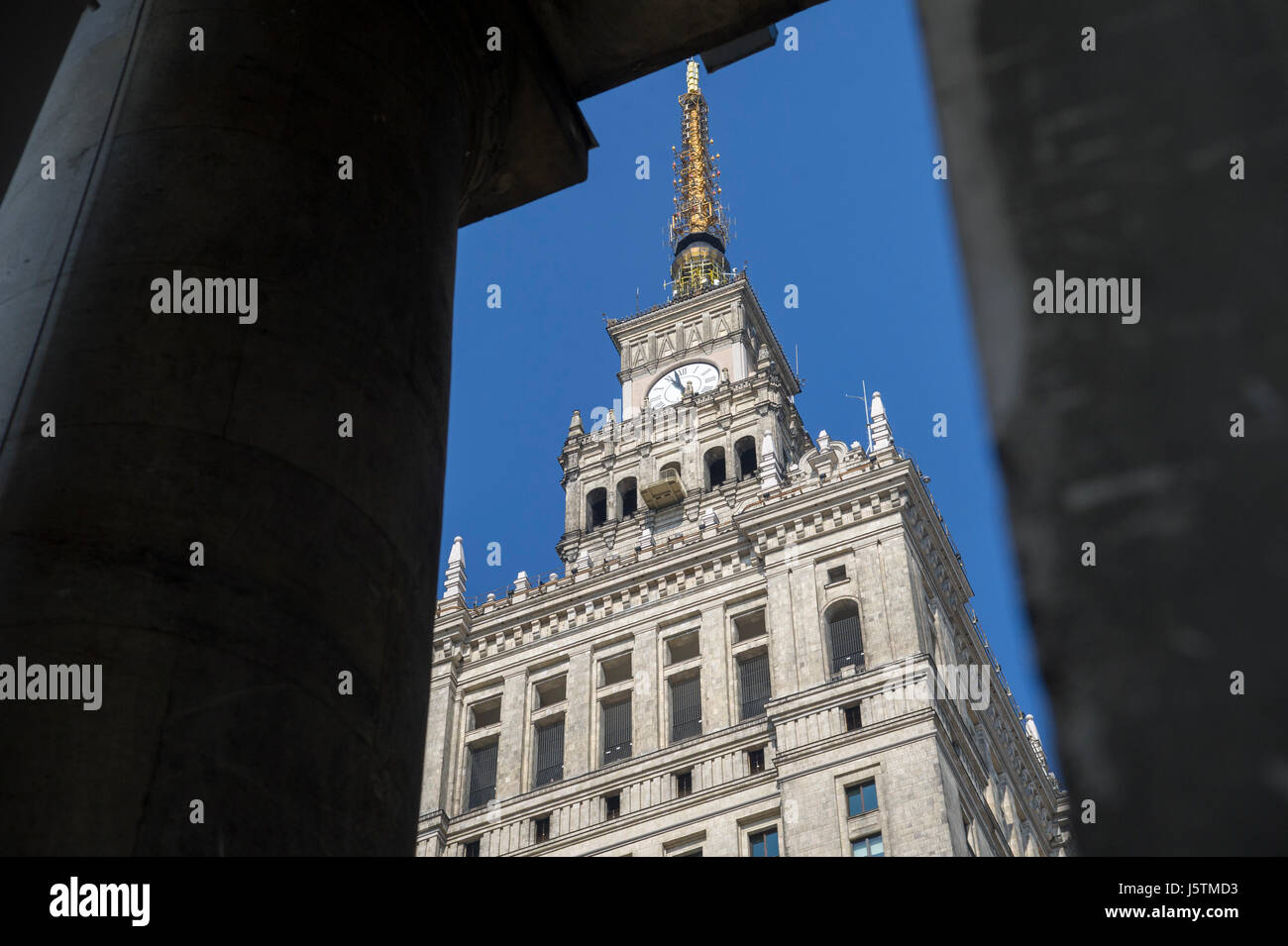 Palace of Culture and Science (Palac Kultury i Nauki PKiN) in Warsaw ...