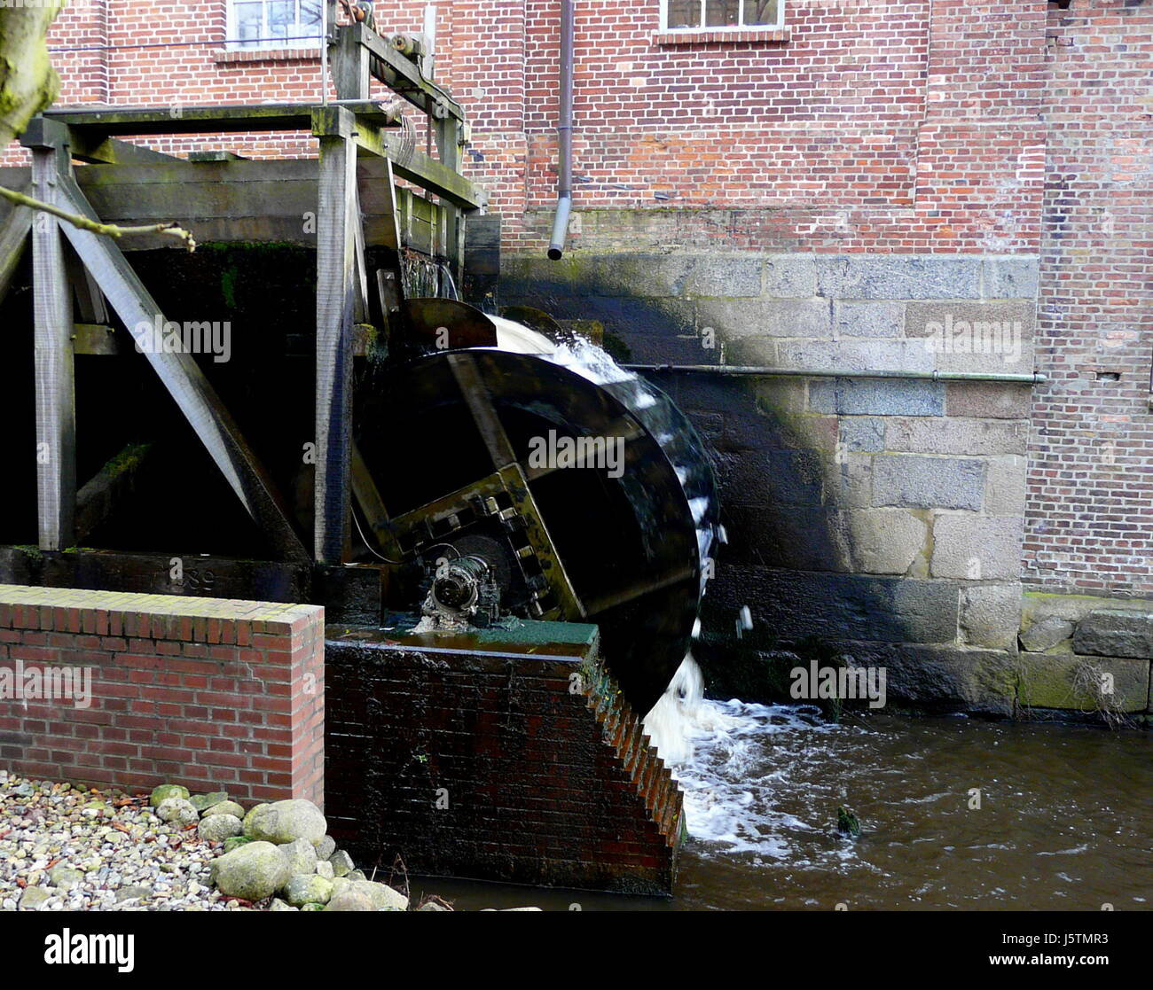 antique nostalgia mill water mill millstone strength force water old ...